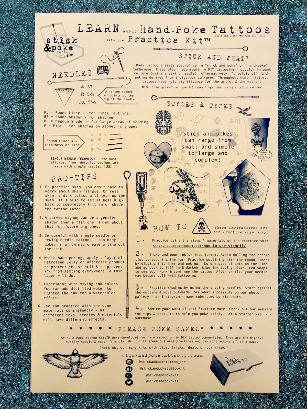 Stick And Poke Tattoo Kit Practice Kit Stick And Poke Tattoo Kit